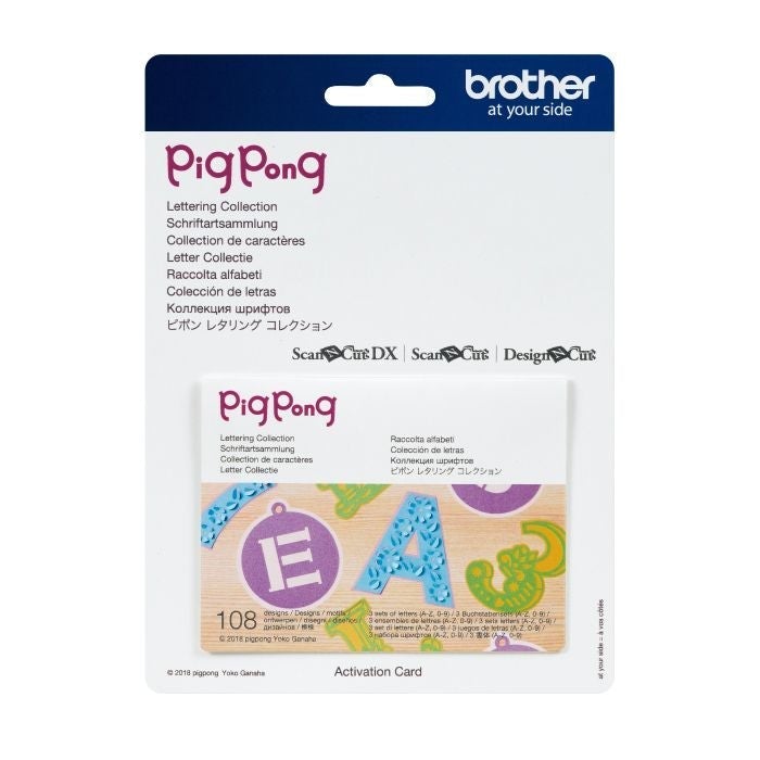 Brother ScanNCut CAPPNP01 Pig Pong Lettering Collection (PigPong字母合集)